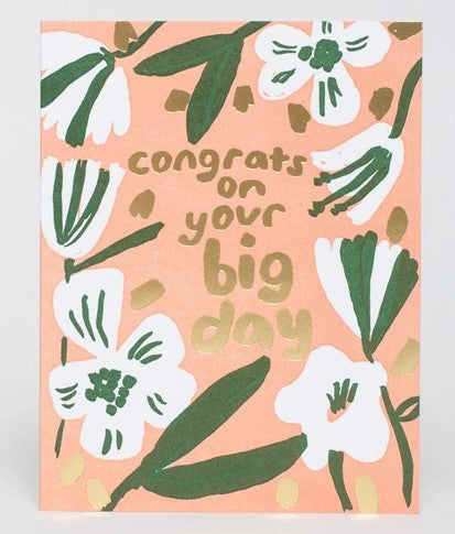 Big Day Congrats Card – Zinnia Textiles Nelson