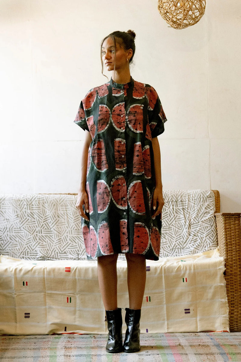 Bata Dress - Sandia – Zinnia Textiles Nelson