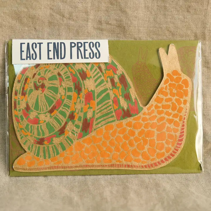 Snail Greeting Card – Zinnia Textiles Nelson
