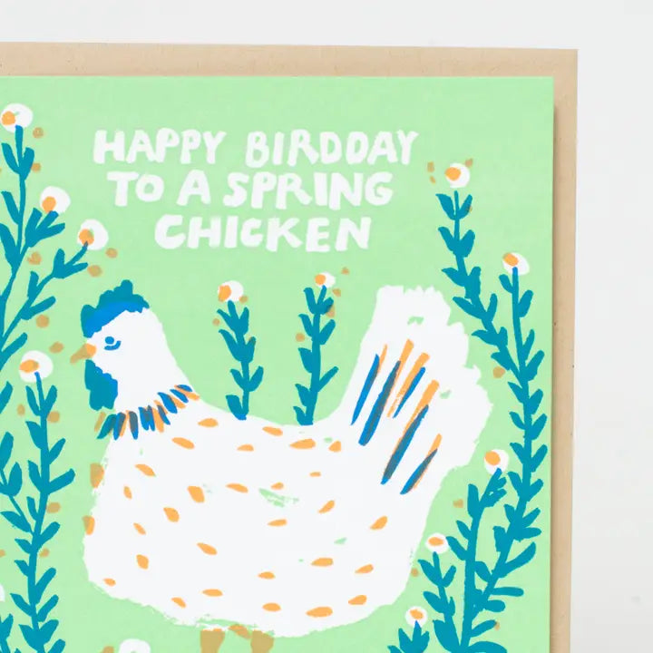 Spring Chicken Birthday Card – Zinnia Textiles Nelson
