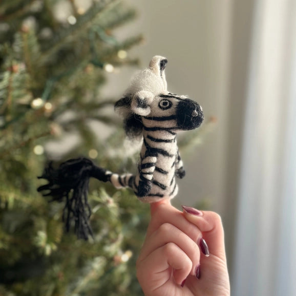 Zebra Finger Puppet – Zinnia Textiles Nelson